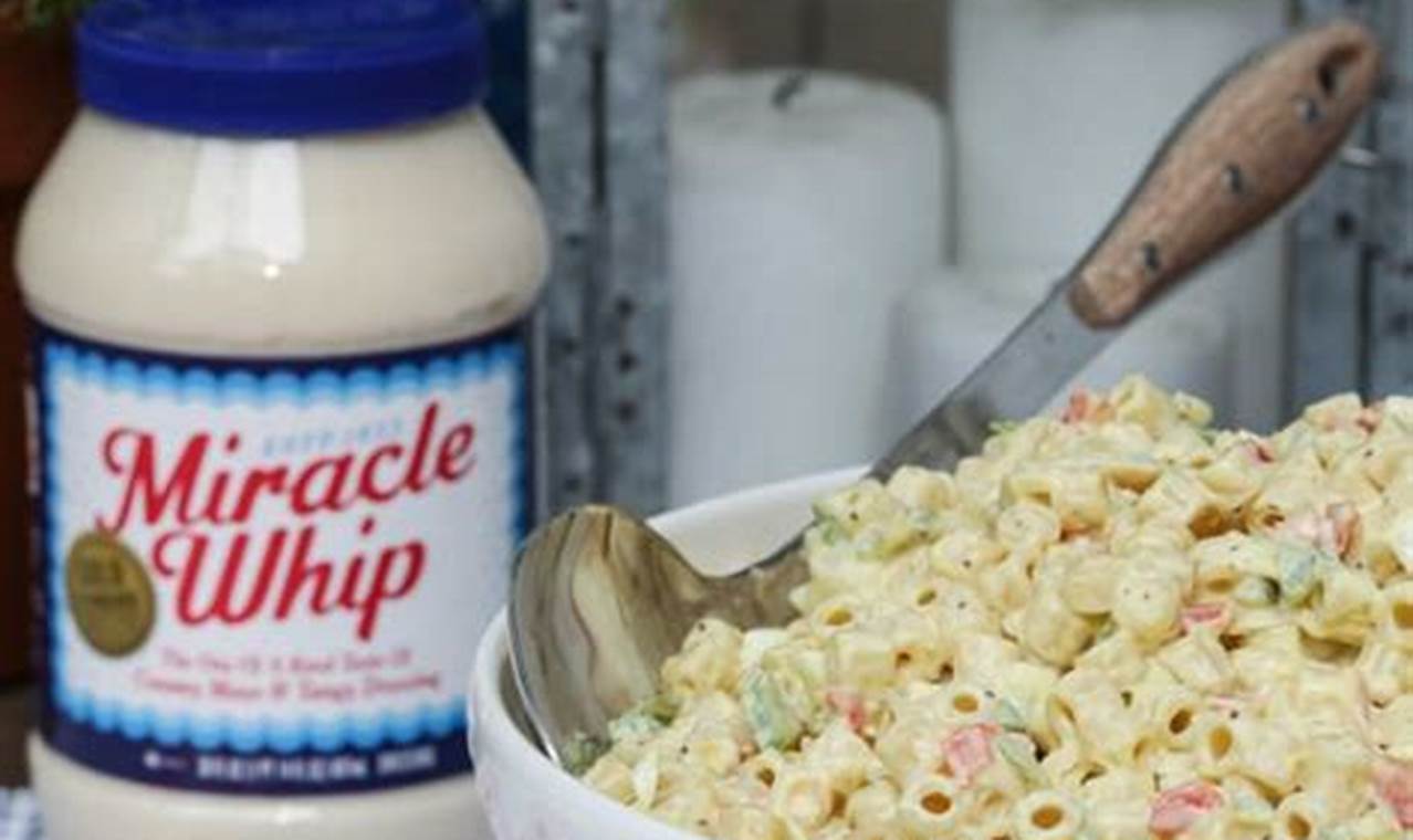Classic Macaroni Salad Recipe Using Miracle Whip