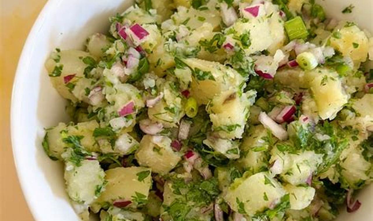 Authentic Lebanese Potato Salad Recipe (Vegan)