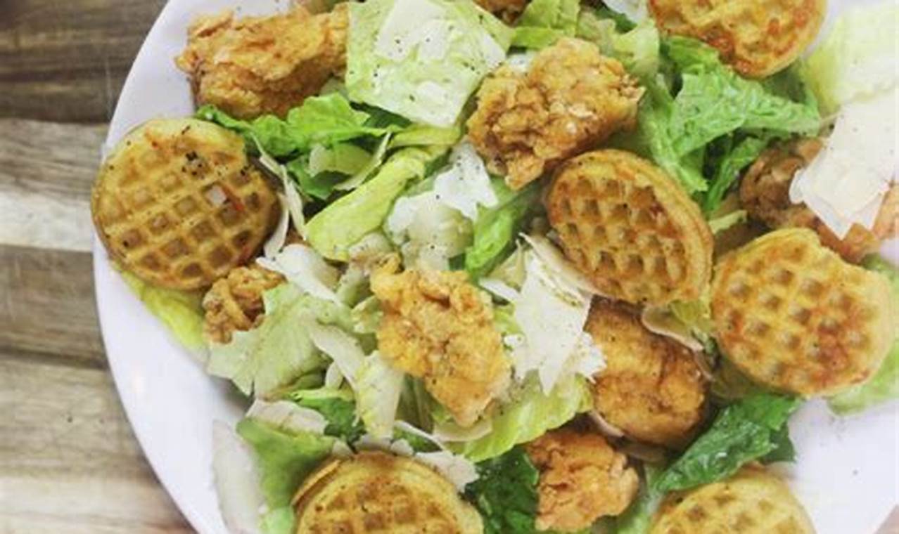 Crispy Chicken Caesar Salad Waffle Recipe